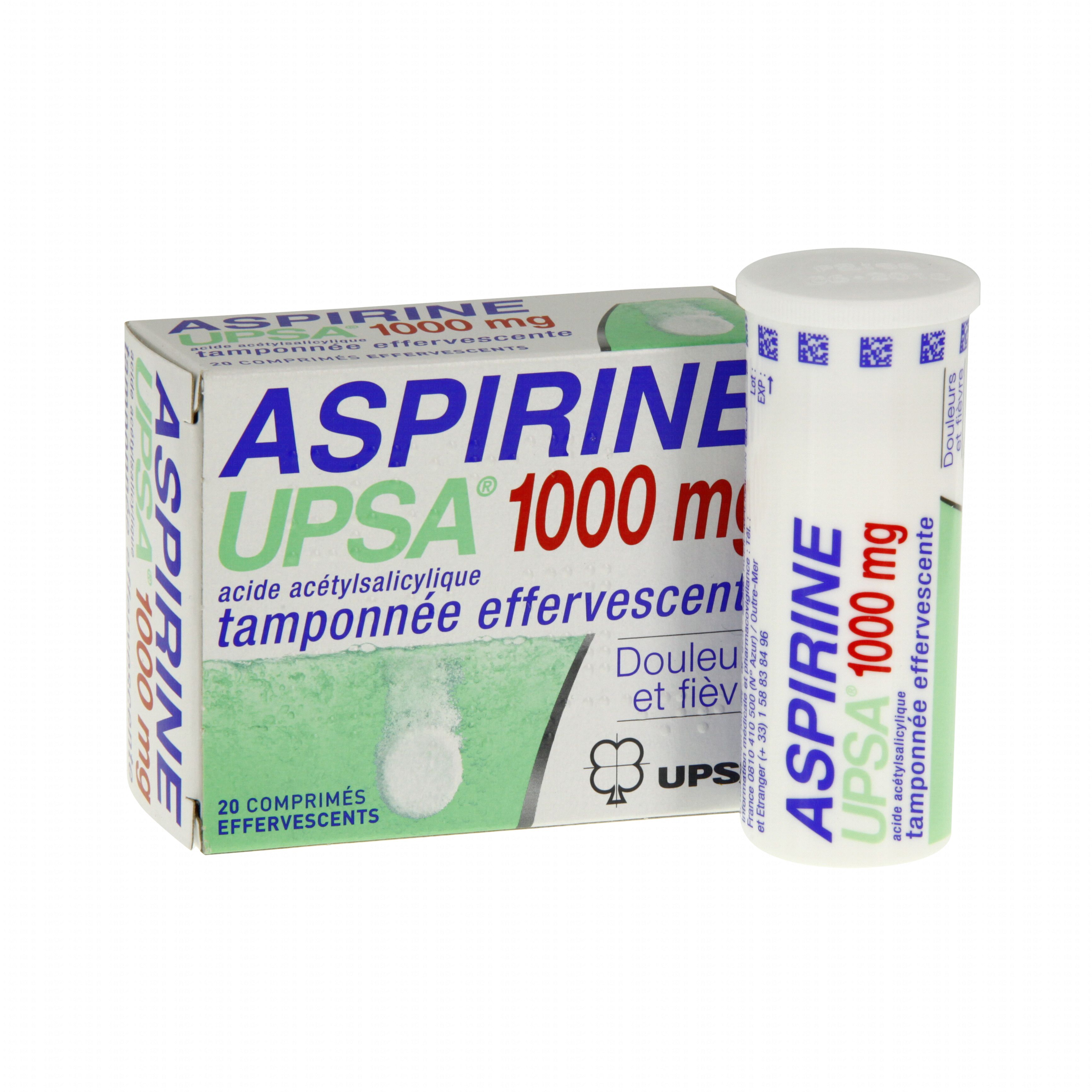 La pharmacie rolland : ASPIRINE 1000mg (20 comprimés effervescents)