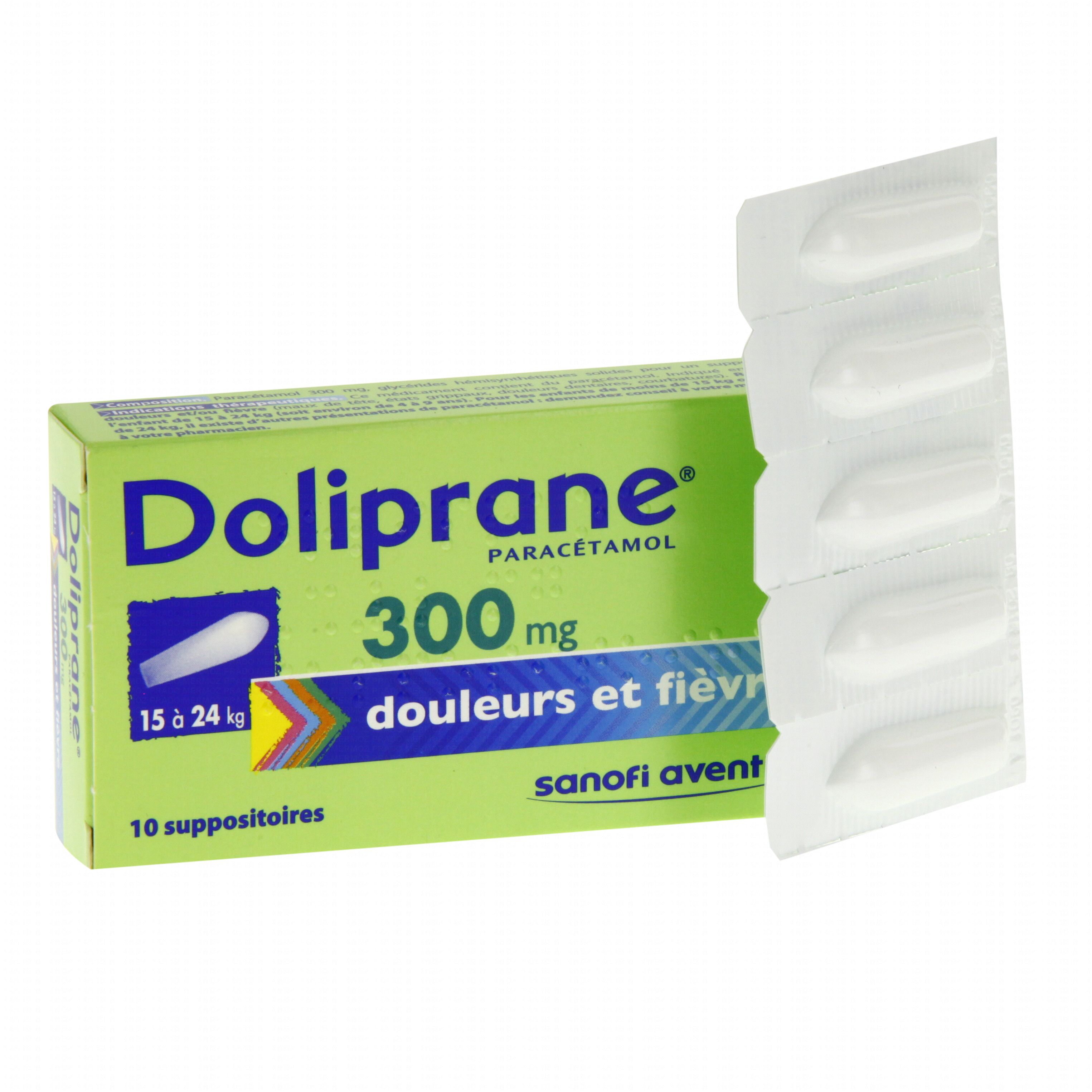 La pharmacie rolland : DOLIPRANE 300mg - 10 suppositoires